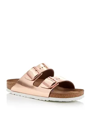 Birkenstock Metallic Leather Slides