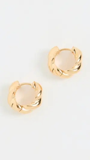 Shashi Waves Huggie Earrings - Gold