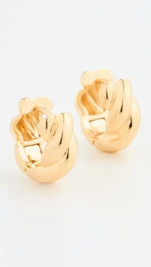 Shashi Waves Huggie Earrings - Gold