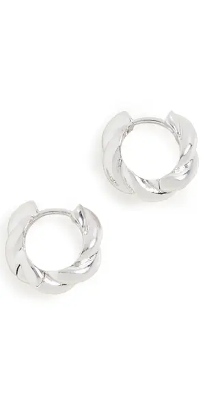 Shashi SHASHI Waves Huggie Earrings Silver