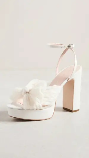 LOEFFLER RANDALL Natalia Platform Bow Sandals - Pearl
