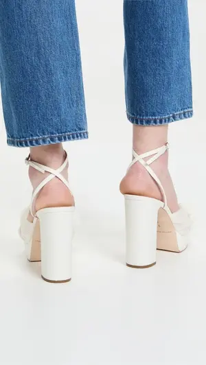 LOEFFLER RANDALL Natalia Platform Bow Sandals - Pearl