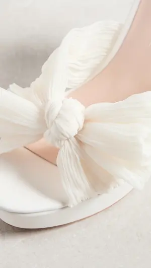 LOEFFLER RANDALL Natalia Platform Bow Sandals - Pearl