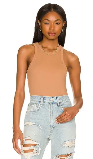 AGOLDE Bailey Tank In Nude