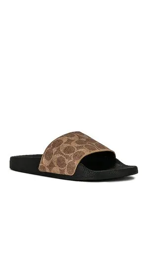 COACH Udele Monogram Slide - Tan