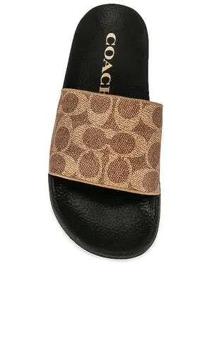 COACH Udele Monogram Slide - Tan