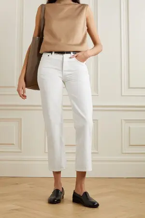 THE ROW Lesley Cropped Jeans - White