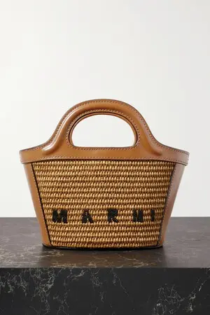 Marni Tropicalia Micro Raffia Tote - Brown