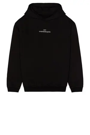 MAISON MARGIELA Upside Down Logo Hoodie - Black
