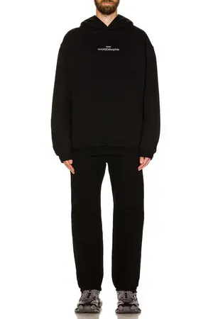 MAISON MARGIELA Upside Down Logo Hoodie - Black