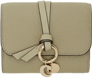 Chloé Chloé Green Small Alphabet Trifold Wallet - 3c1 Slate Green