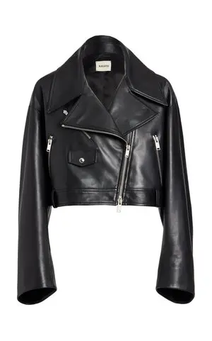 Khaite Gelman Cropped Leather Jacket