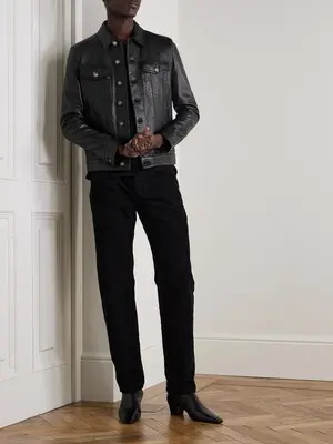 Saint Laurent Slim-fit Leather Trucker Jacket