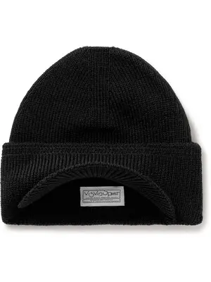 Visvim Sport Ribbed Wool-blend Brimmed Beanie