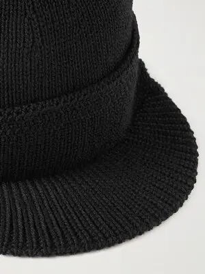 Visvim Sport Ribbed Wool-blend Brimmed Beanie