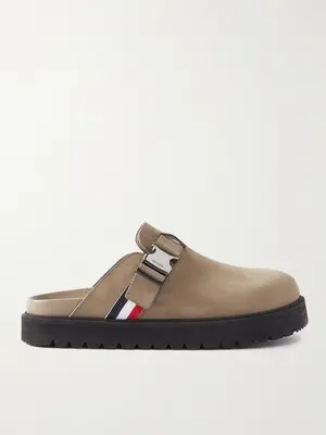 Moncler Suede Clogs - Neutrals
