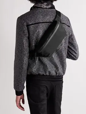 Saint Laurent Leather-trimmed Nylon Belt Bag
