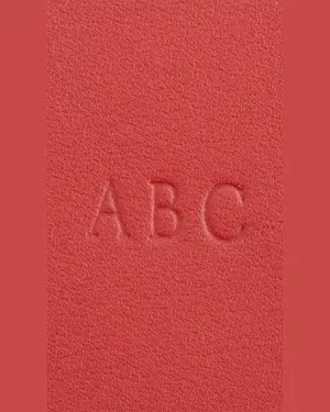 ROYCE NEW YORK Monogrammed Rfid Blocking Leather Clutch Wallet, Personalized - Red