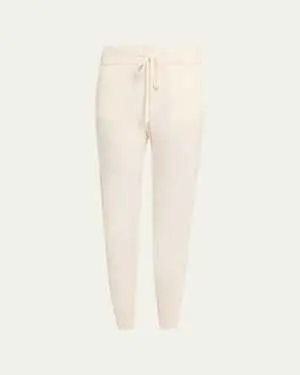 ARLOTTA CASHMERE Drawstring Sweatpants With Ribbed Cuffs