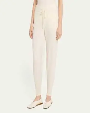 ARLOTTA CASHMERE Drawstring Sweatpants With Ribbed Cuffs