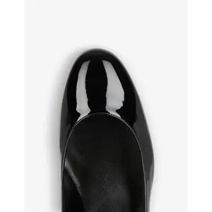 CHRISTIAN LOUBOUTIN Miss Jane 55 Patent-leather Shoes - Black/lin Black