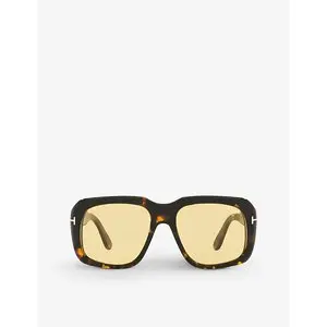 TOM FORD Bailey Ft0885 Tortoiseshell Square-frame Acetate Sunglasses
