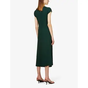 REFORMATION Frasier Ruched Crepe Midi Dress