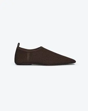 Nanushka Buju Mesh-knit Square-toe Slip-on Shoes