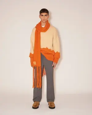 Nanushka Oveo Dip Dye-effect Sweater - Cream Orange