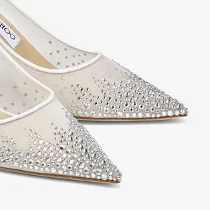 JIMMY CHOO Love 85 Mesh Pumps With Dégradé Crystals