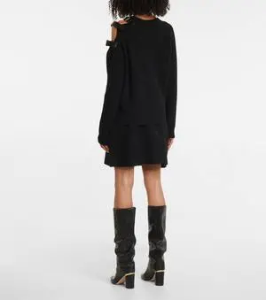Altuzarra Wool And Cashmere Sweater With Leather Trim