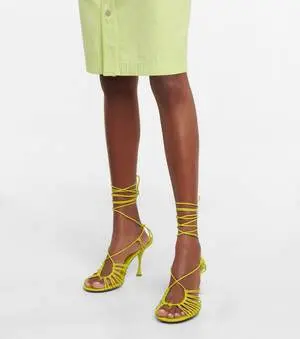 Bottega Veneta Dot 100 Leather Sandals