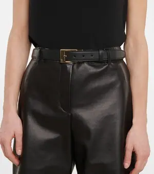 THE ROW Jewel Leather Belt - Black
