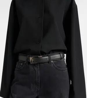 THE ROW Jewel Leather Belt - Black