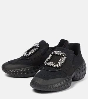 ROGER VIVIER Viv' Run Moonlight Strass Sneakers - Black
