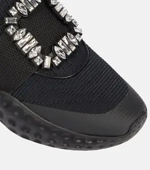 ROGER VIVIER Viv' Run Moonlight Strass Sneakers - Black