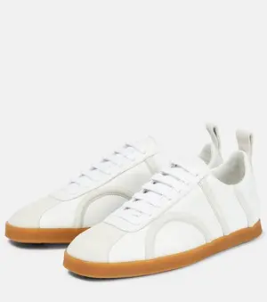 TOTEME Suede-trimmed Leather Sneakers