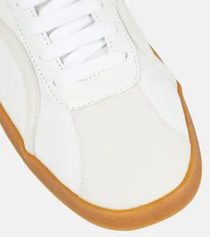 TOTEME Suede-trimmed Leather Sneakers