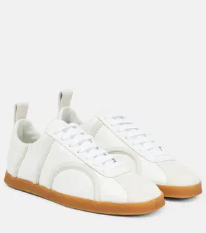 TOTEME Suede-trimmed Leather Sneakers