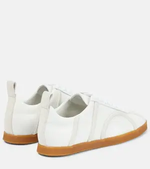 TOTEME Suede-trimmed Leather Sneakers