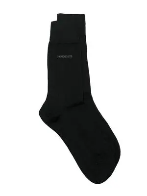 BOSS Logo-print Ankle Socks - Black