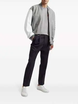 Thom Browne 4-bar Stripe Bomber Jacket - Grey