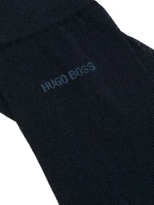 BOSS Logo-print Ankle Socks - Black