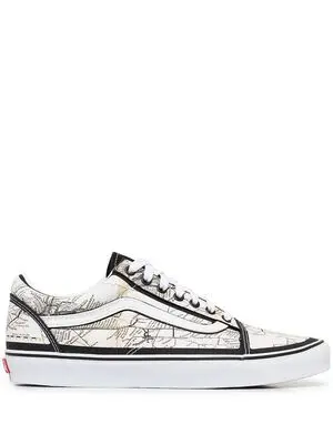 VANS Old Skool Map-print Sneakers - White
