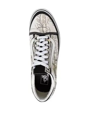 VANS Old Skool Map-print Sneakers - White
