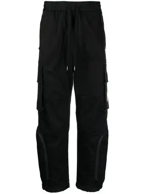 PORTS V Drawstring Cargo Trousers - Black