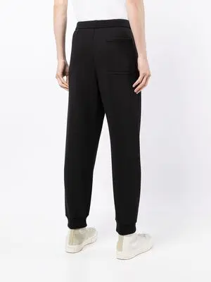 PORTS V Slogan-print Track Pants - Black