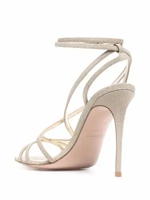 LE SILLA Metallic Strap-wrap Sandals - Gold