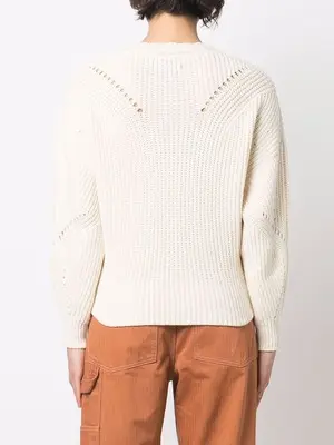 Isabel Marant Lace-up Ribbed-knit Jumper