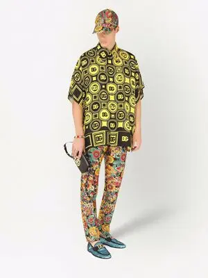 Dolce & Gabbana Patterned Jacquard Trousers - Yellow
